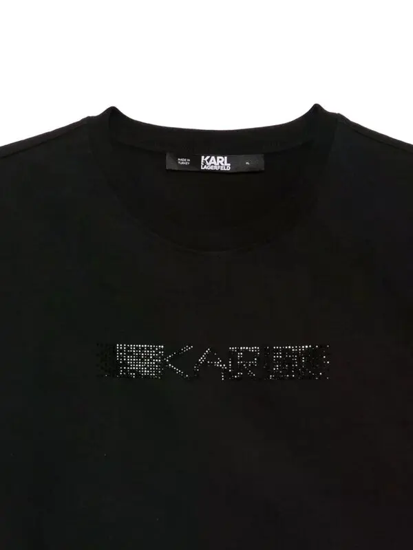 Karl Lagerfeld Rhinestone-logo T-shirt