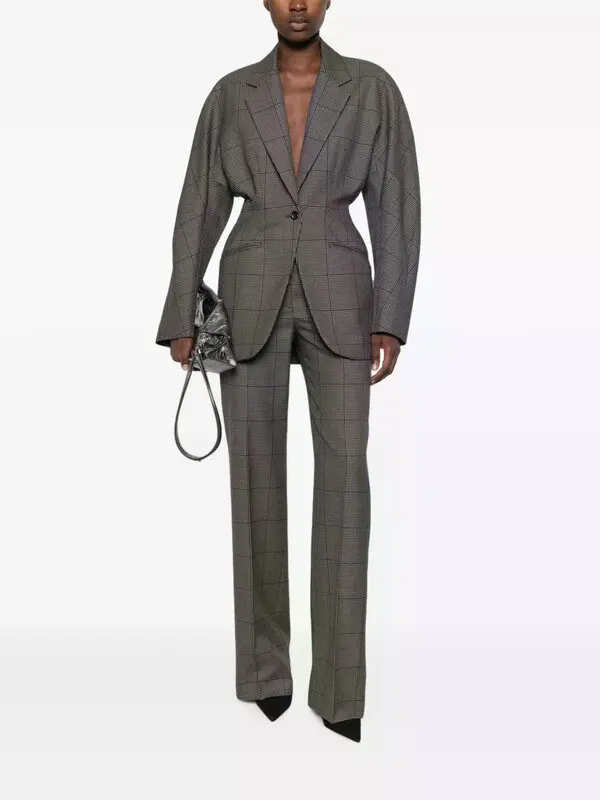 MUGLER Check-pattern Trousers