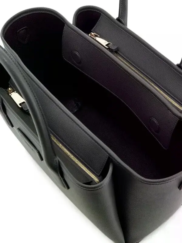 Emporio Armani Logo Patch Pebbled Tote Bag