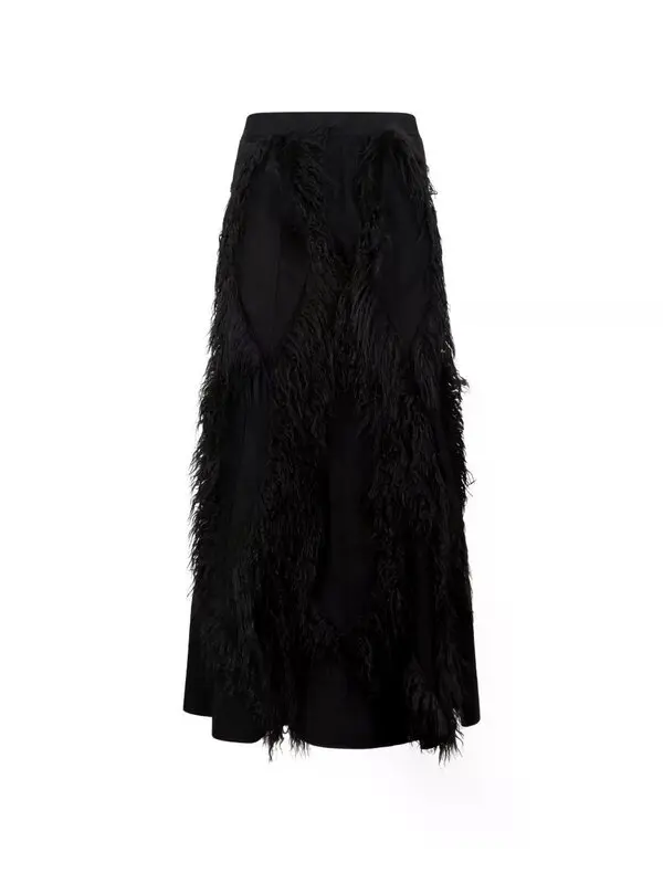 Alberta Ferretti Fringed Panelled Maxi Skirt