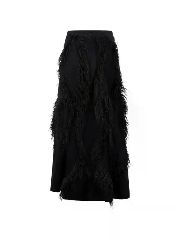Alberta Ferretti Fringed Panelled Maxi Skirt