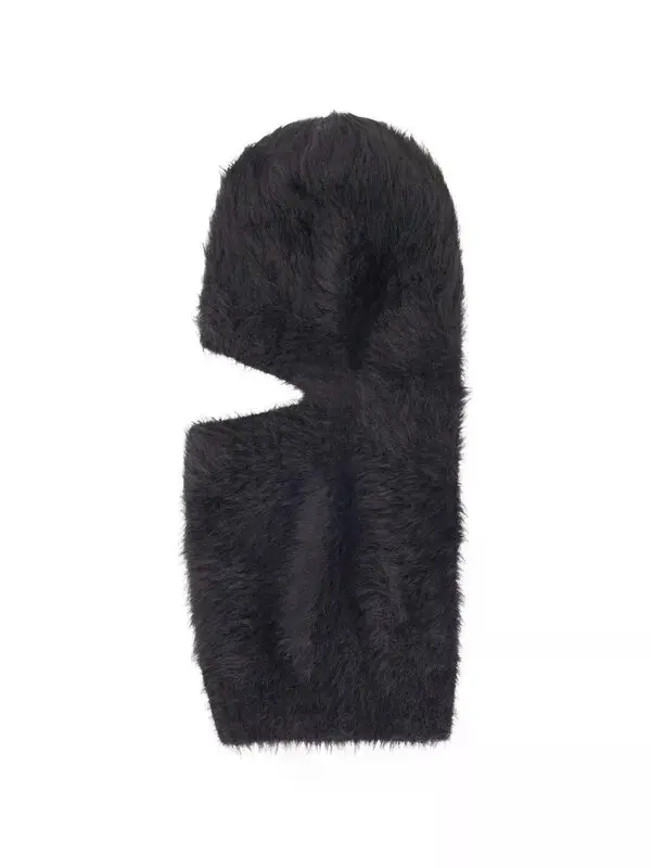 Alberta Ferretti Fuzzy Knit Balaclava