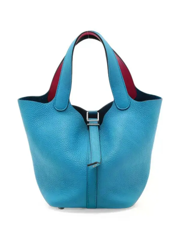 Hermès 2020 Clemence And Swift Picotin Lock 18 Eclat Handbag - Blue