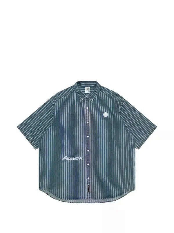 AAPE BY *A BATHING APE Aapenow Logo-patch Striped Shirt