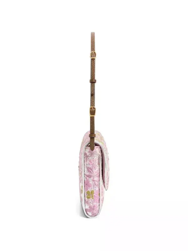 Valentino Garavani Devain Small Shoulder Bag In Jacquard Lurex Fabric