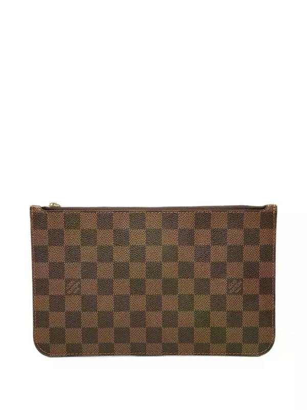 LOUIS VUITTON 2021 Damier Ebene Neverfull Mm Pouch