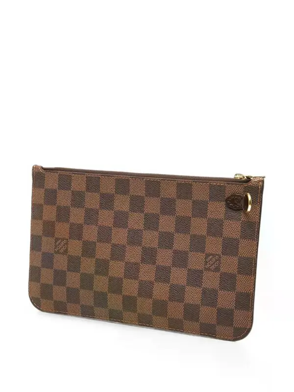 LOUIS VUITTON 2021 Damier Ebene Neverfull Mm Pouch