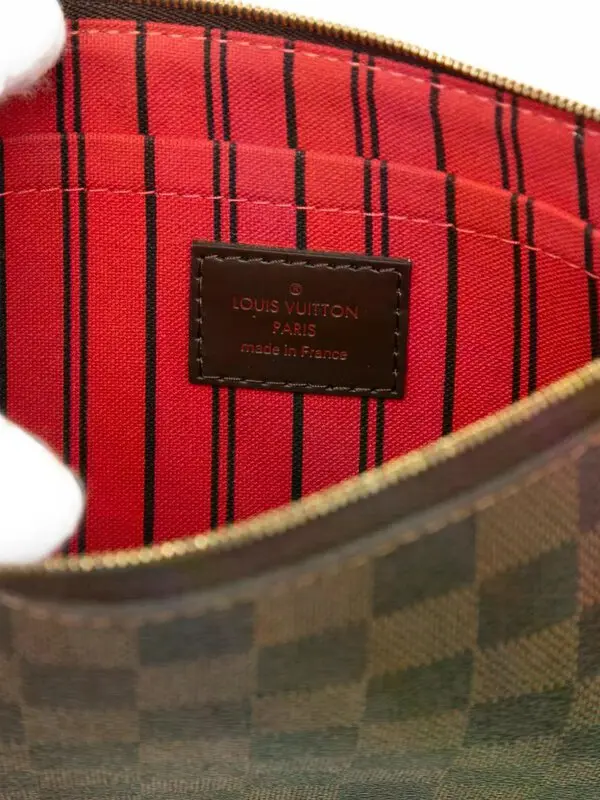 LOUIS VUITTON 2021 Damier Ebene Neverfull Mm Pouch