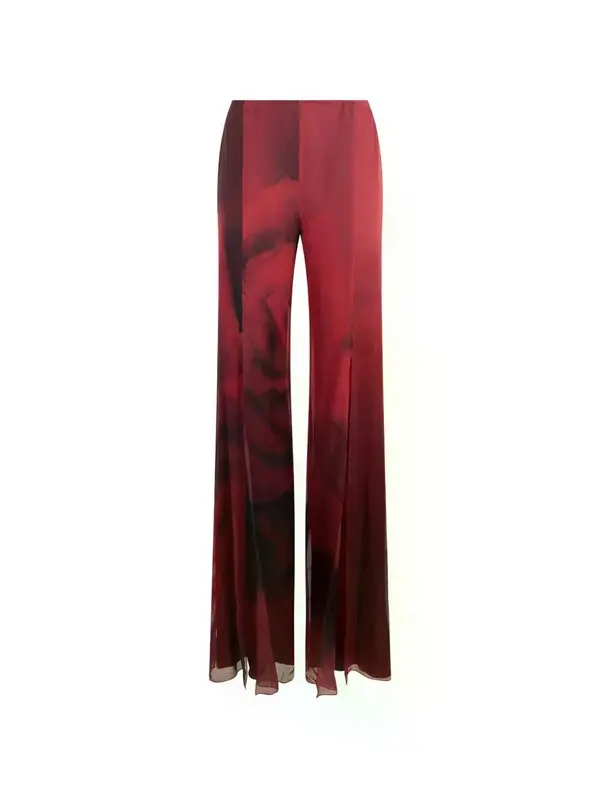 Alberta Ferretti Gradient-effect Silk Palazzo Pants
