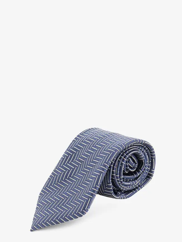 TOM FORD Silk Tie With Geometric Pattern