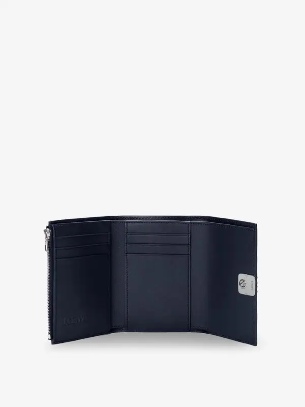 Loewe Anagram Leather Wallet With Front Logo