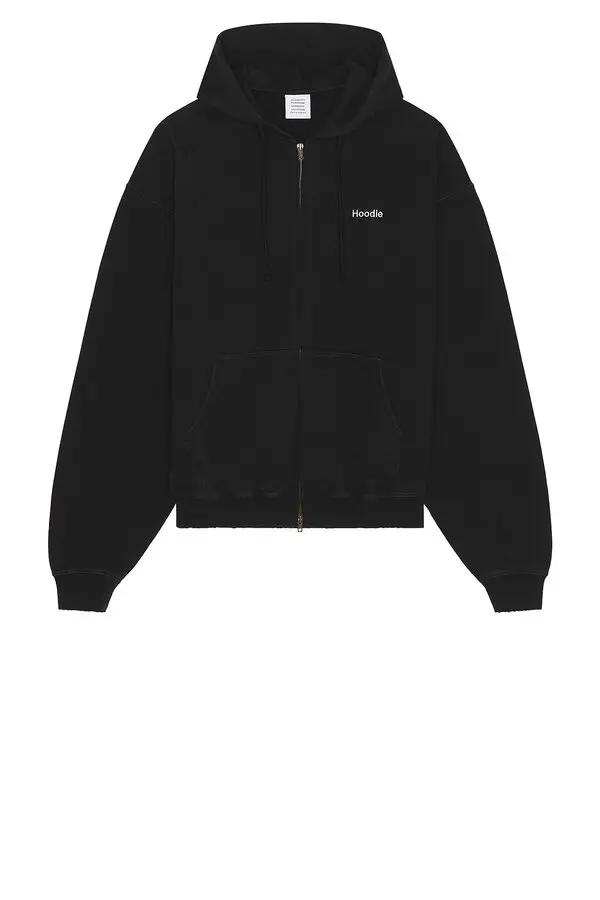 Vetements Embroidered Definition Zip-up Hoodie
