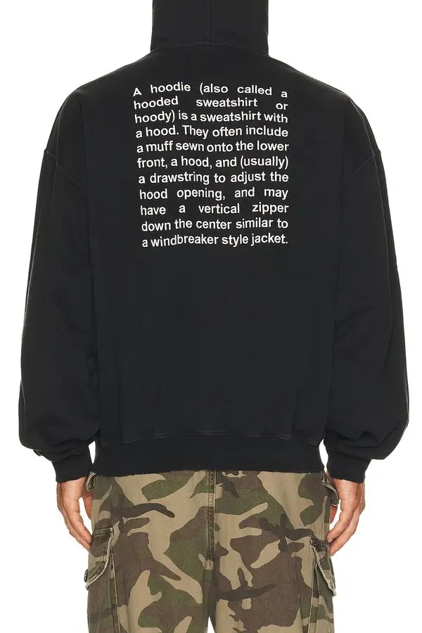 Vetements Embroidered Definition Zip-up Hoodie