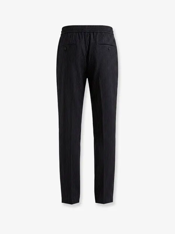 Dolce & Gabbana Pinstriped Wool Jogging Trousers