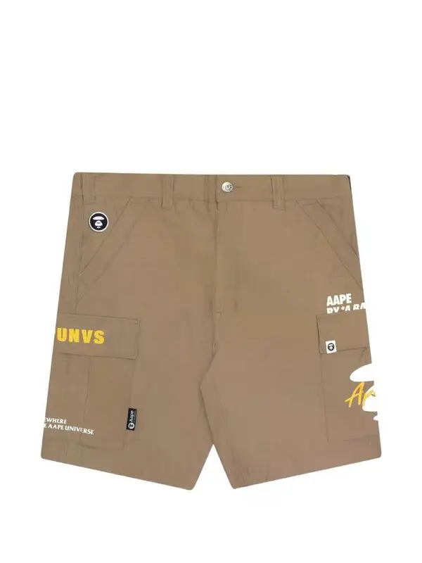 AAPE BY *A BATHING APE Moonface Logo-print Cargo Shorts