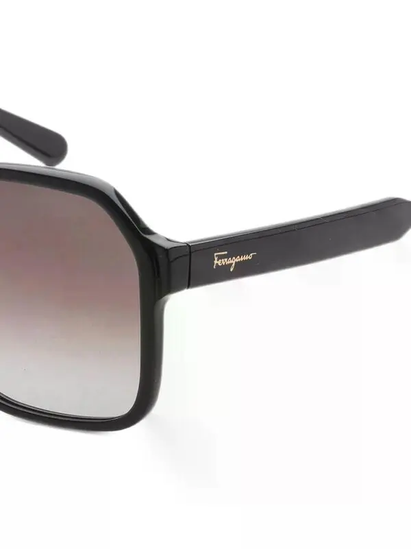 FERRAGAMO Geometric Frame Sunglasses