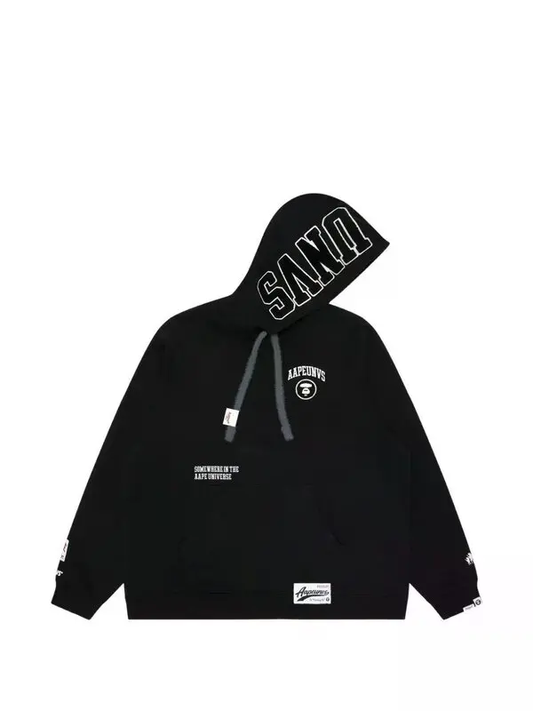 AAPE BY *A BATHING APE Moonface Embroidered Raglan Hoodie