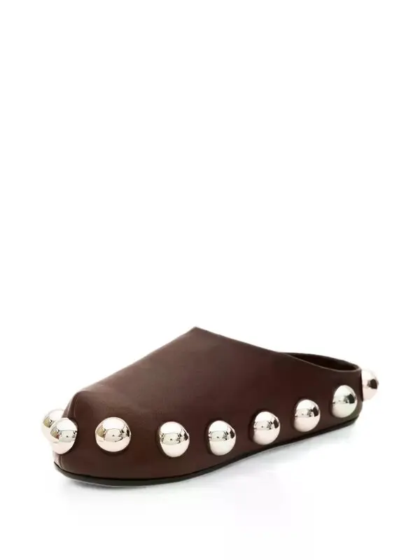A.W.A.K.E. Mode Gabi Stud-embellished Leather Mules