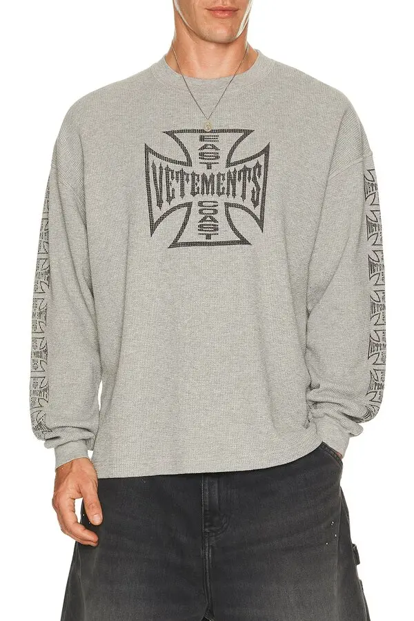 Vetements Big Biker Cross Waffle Longsleeve