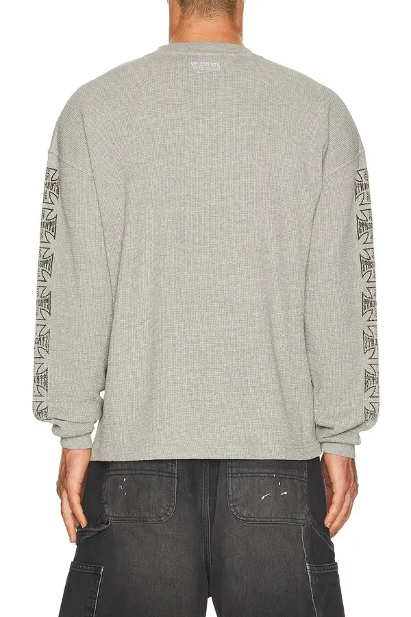 Vetements Big Biker Cross Waffle Longsleeve