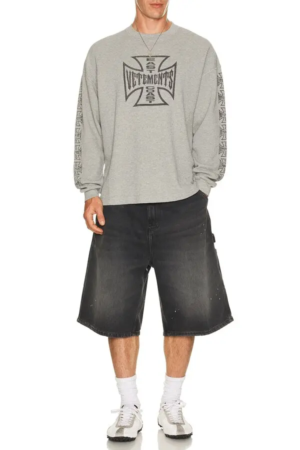 Vetements Big Biker Cross Waffle Longsleeve