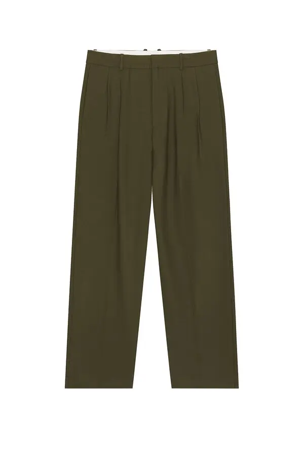 Simkhai Julian Pleated Trouser - Dark Olive