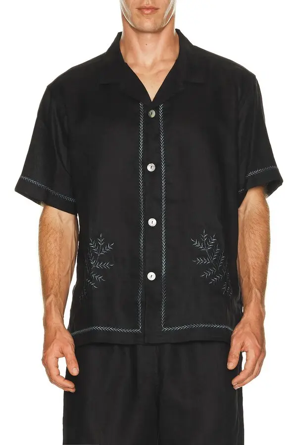 TRIBE AND TRUE Pablo Shirt In Green - Black Wisper Frame