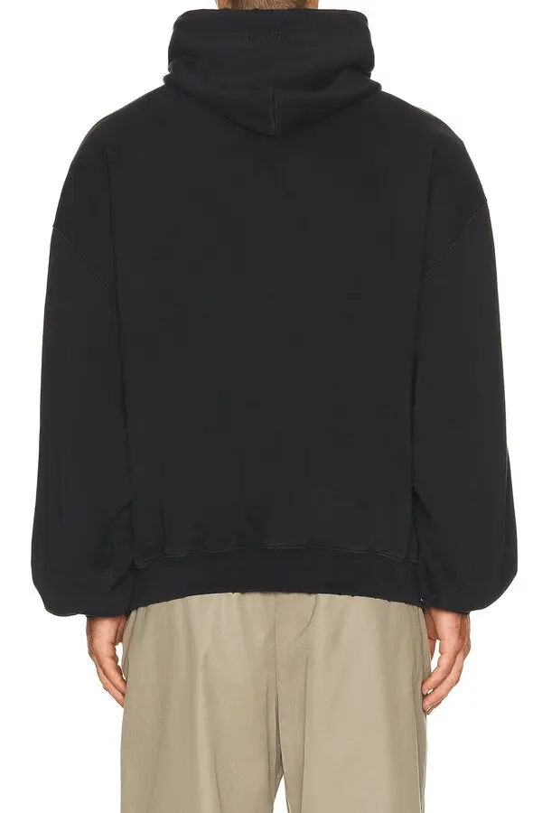 Vetements Tape Logo Destroyed Hoodie - Faded Black