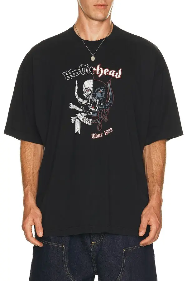 Vetements X Motorhead Double Graphic Cut-up T-shirt In Black