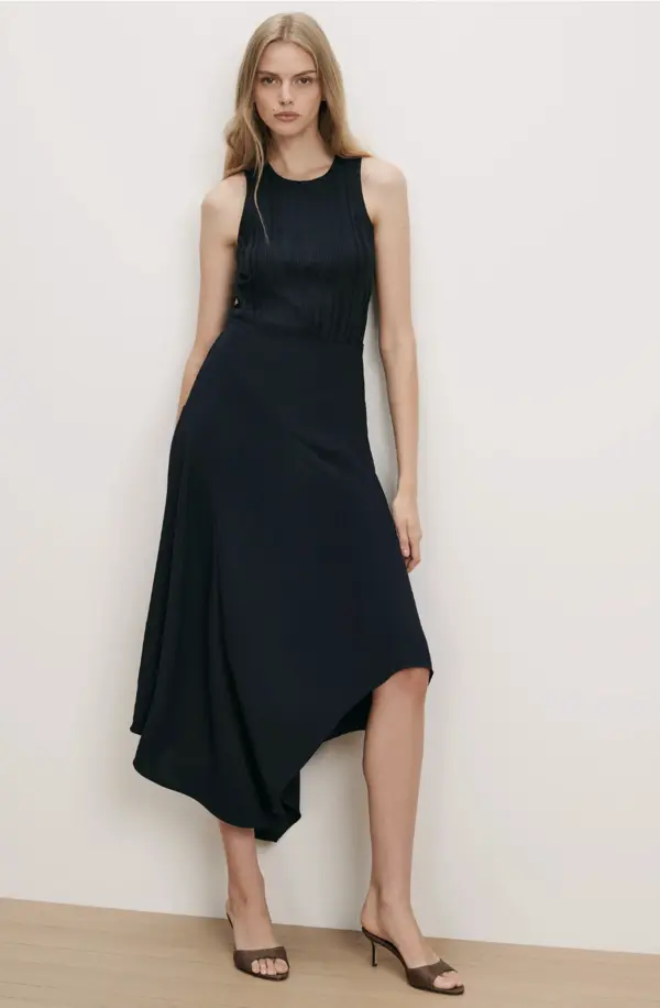 Veronica Beard Thalissa Handkerchief Dress - Navy
