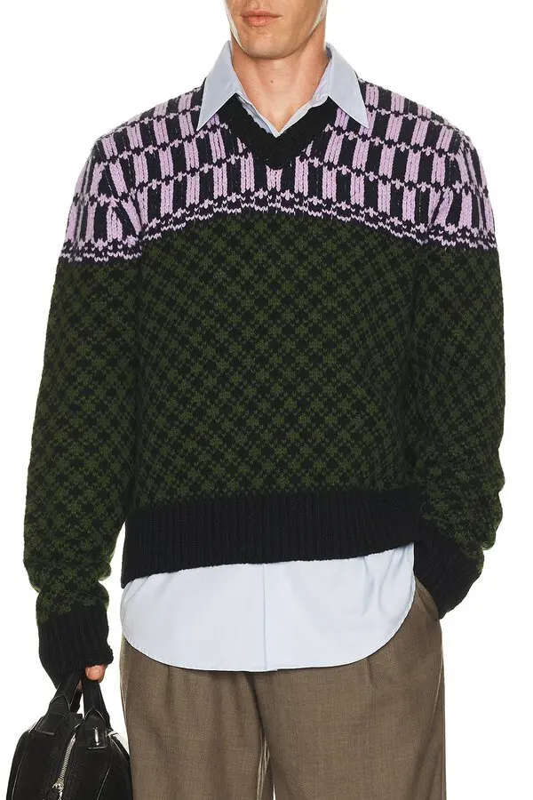 Marni V-neck Sweater In Wool