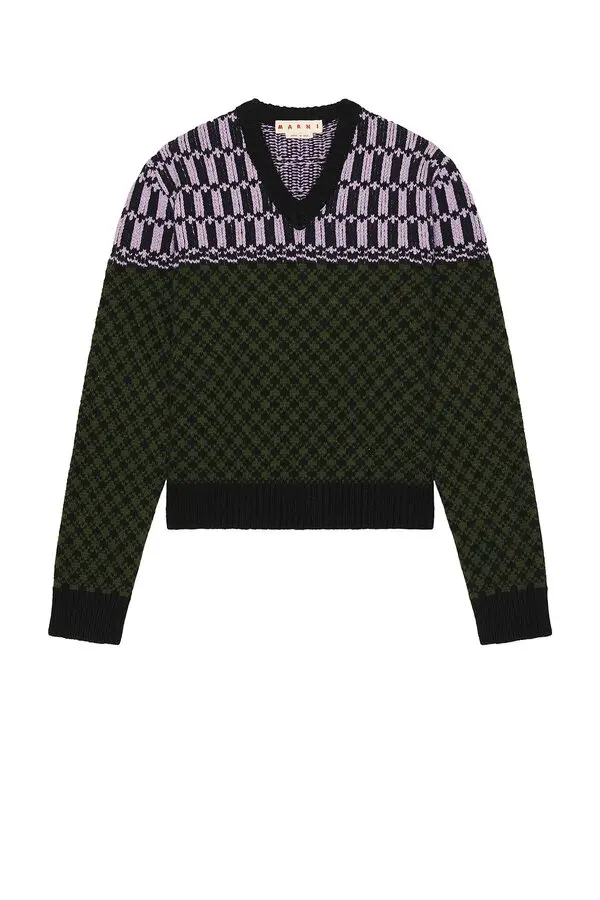 Marni V-neck Sweater In Wool