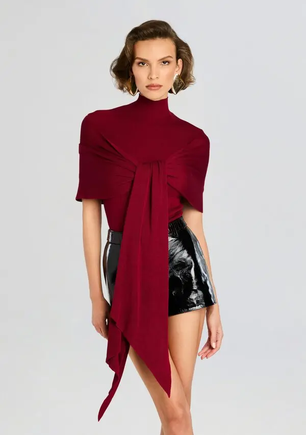 SEROYA Noemi Knit Tie Top