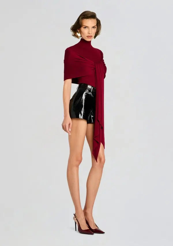 SEROYA Noemi Knit Tie Top