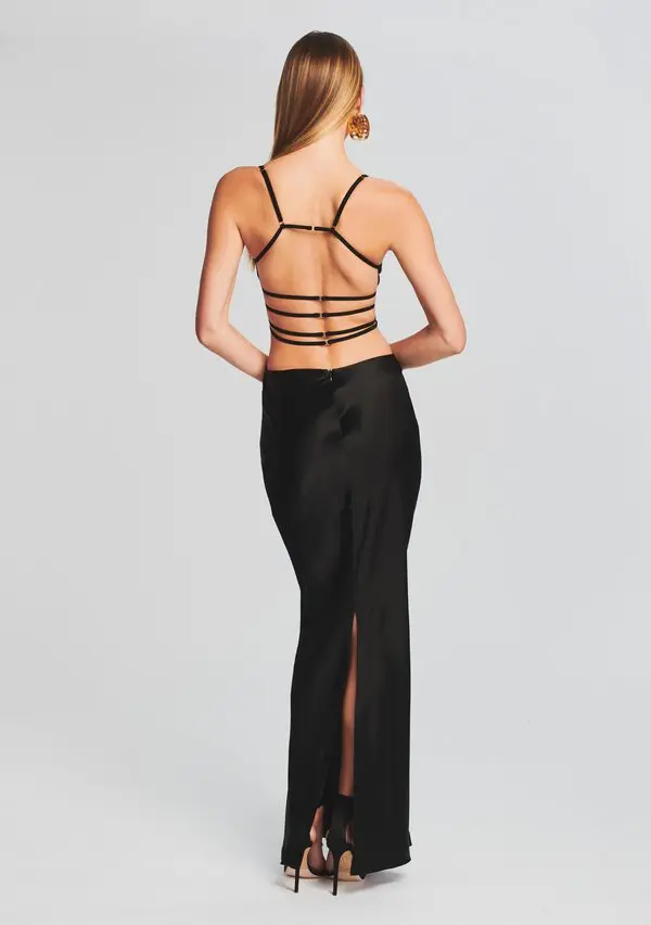 Retrofete Selma Draped Silk Gown