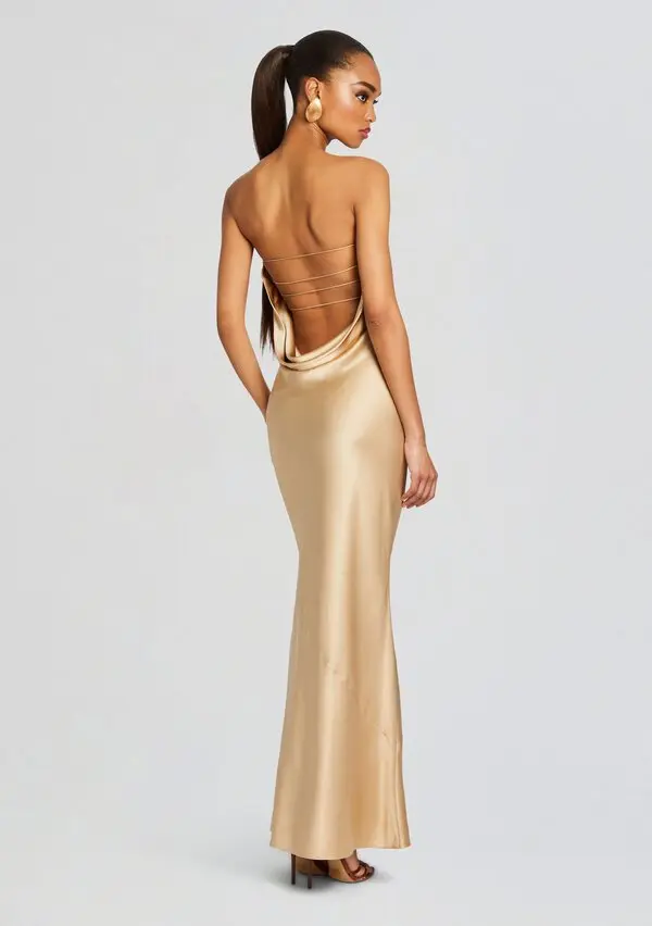 Retrofete Keaton Silk Maxi Dress - Nude