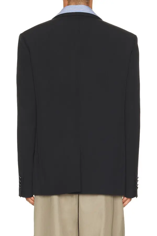 Balenciaga Hybrid Shirt Jacket In Navy