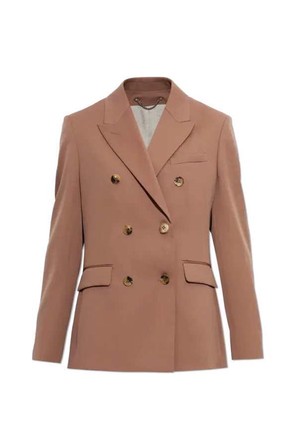 GOLDEN GOOSE Double-breasted Wool Blazer - Pink