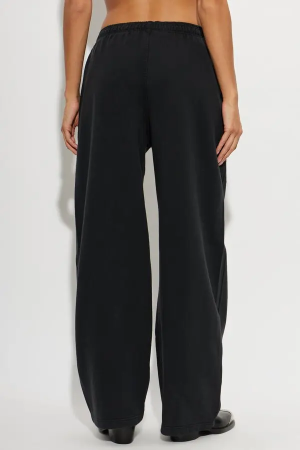 Alexander Wang Embossed Logo Wide Leg Sweatpants