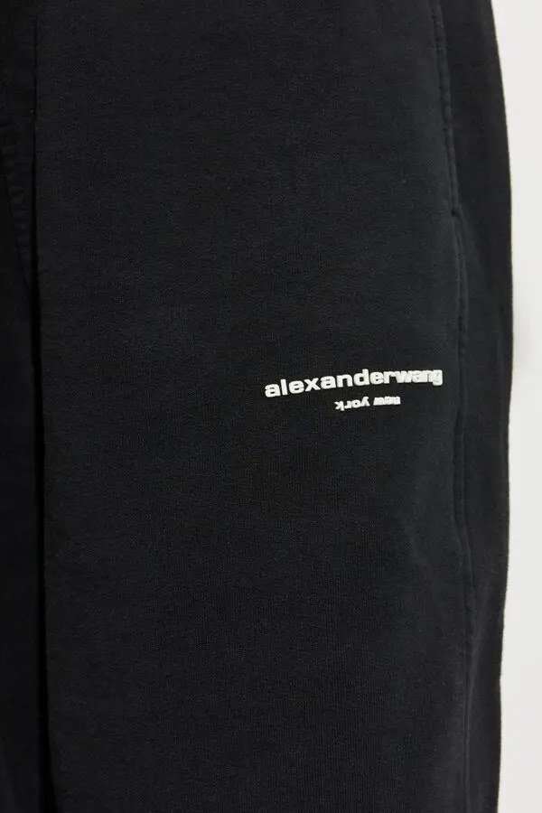 Alexander Wang Embossed Logo Wide Leg Sweatpants