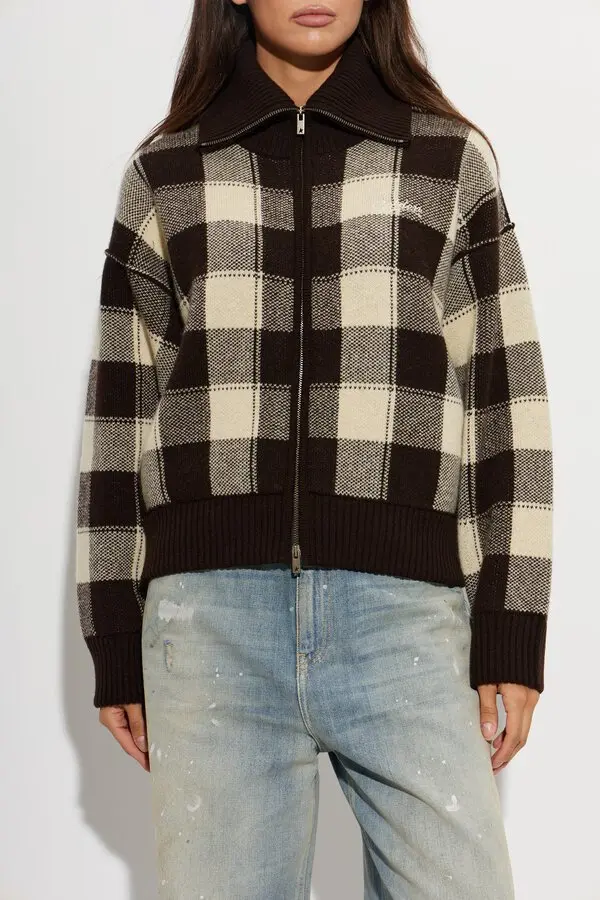 GOLDEN GOOSE Wool Cardigan With Turtleneck