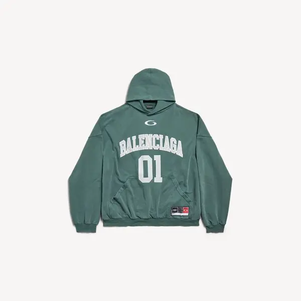 Balenciaga Basketball Large Fit Hoodie - Green