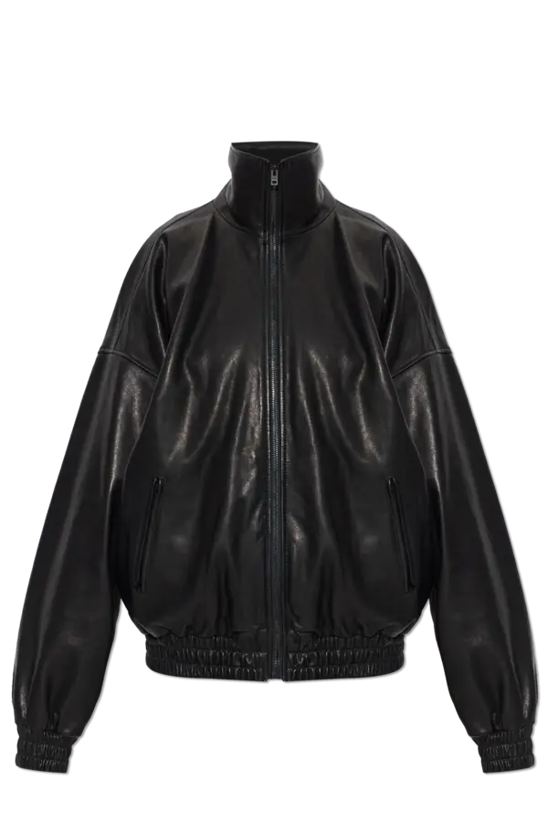Acne Studios Leather Jacket With Vintage Effect
