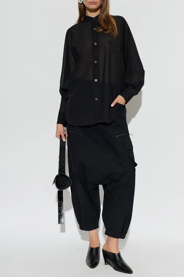 Issey Miyake Oversized Wool Blend Shirt