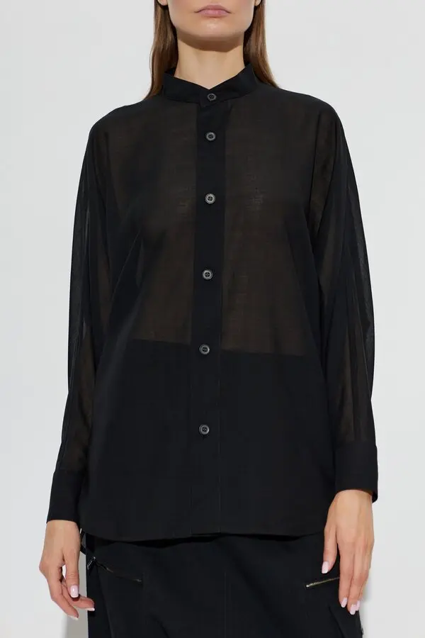 Issey Miyake Oversized Wool Blend Shirt