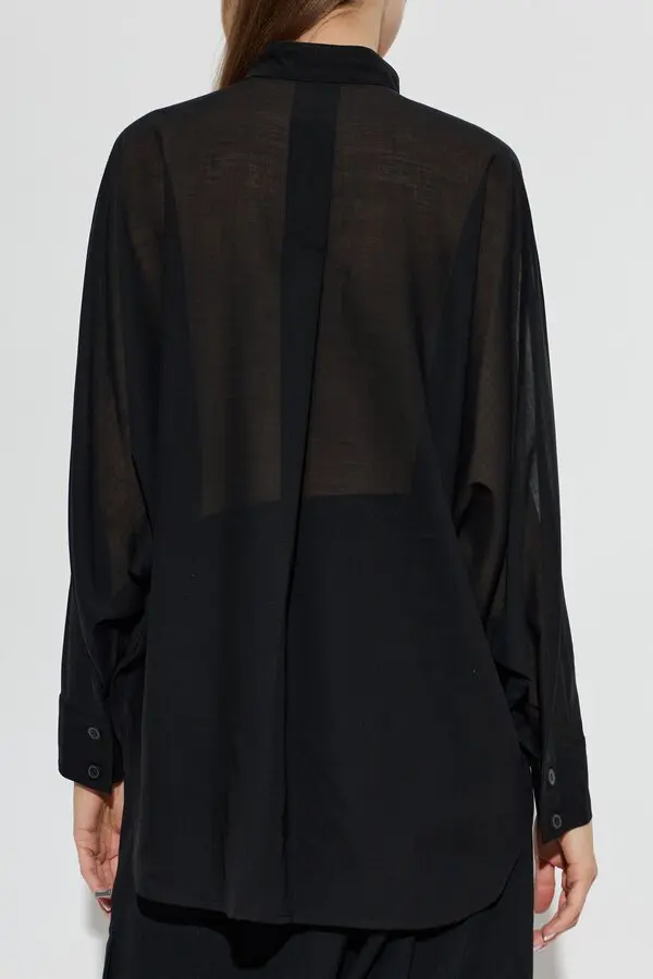 Issey Miyake Oversized Wool Blend Shirt