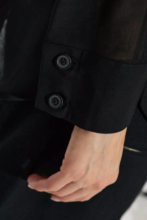 Issey Miyake Oversized Wool Blend Shirt