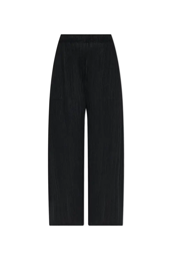 Issey Miyake Pleated Culotte Trousers - Black