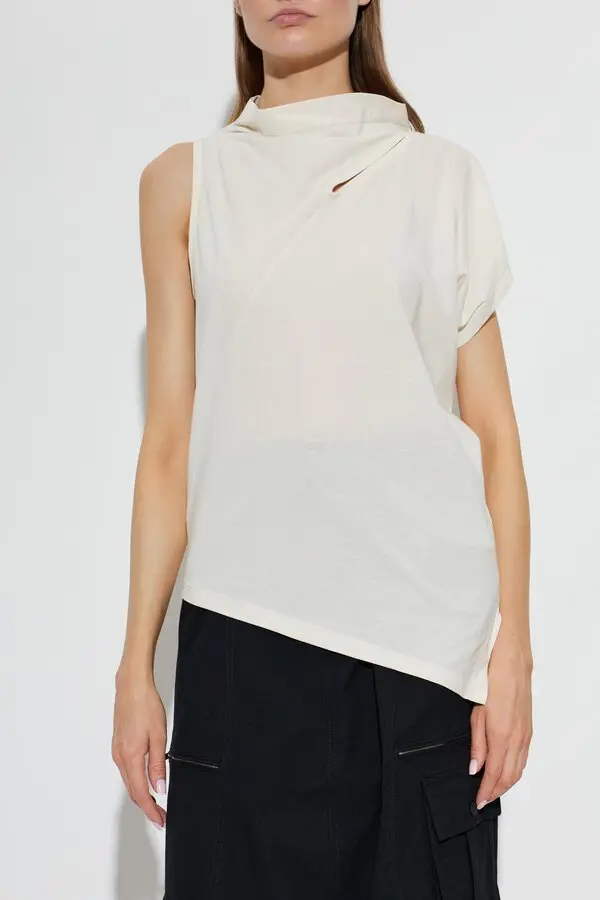 Issey Miyake Asymmetrical Top With A Shoulder Slit