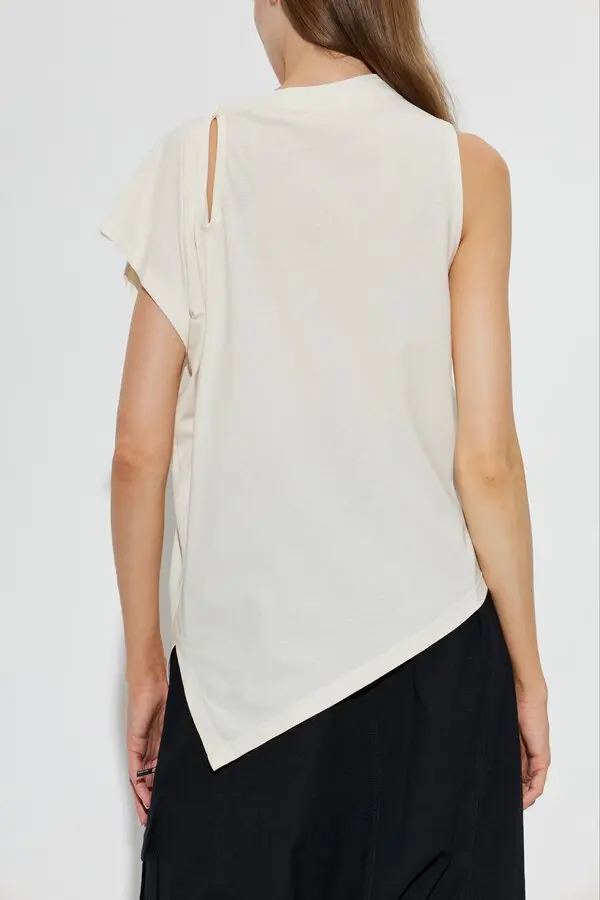 Issey Miyake Asymmetrical Top With A Shoulder Slit